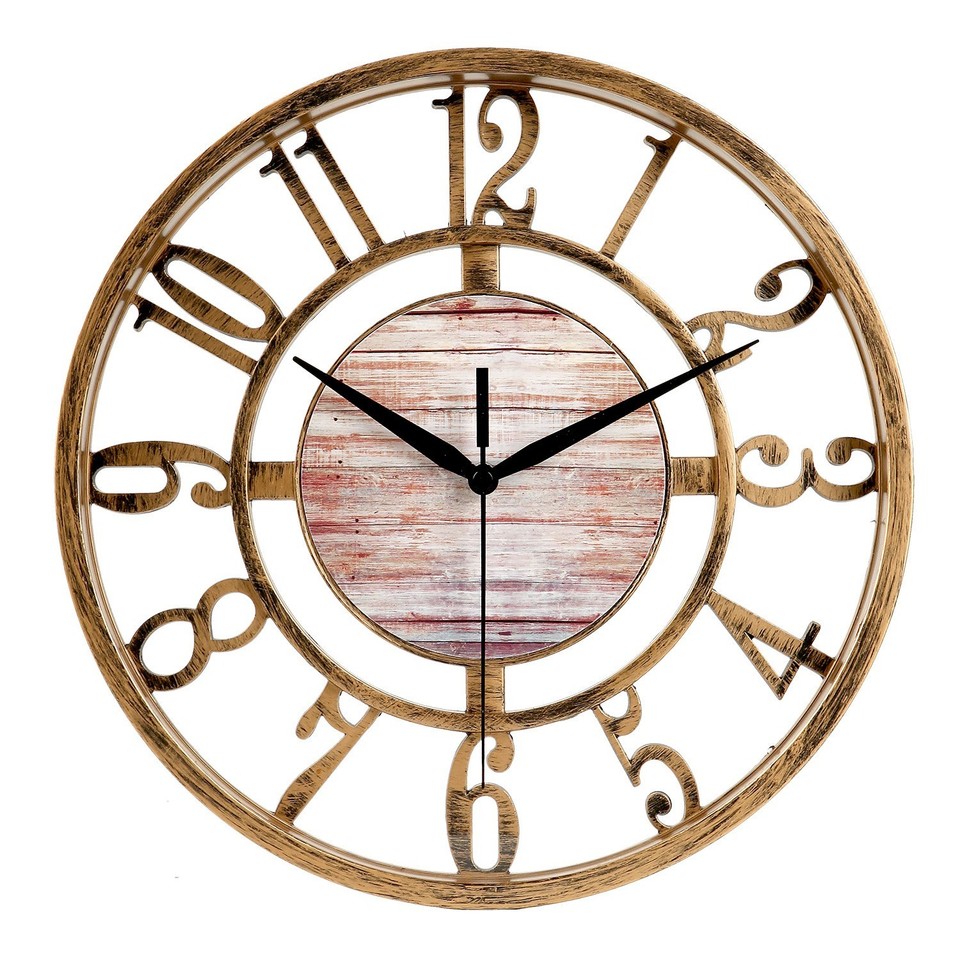 Battery Operated Clock Interior Design Analog Movement Farmhouse Style ...