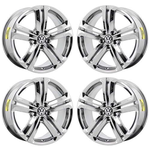 18" VOLKSWAGEN CC PVD BRIGHT CHROME WHEELS-C RIMS FACTORY OEM 69924 ...