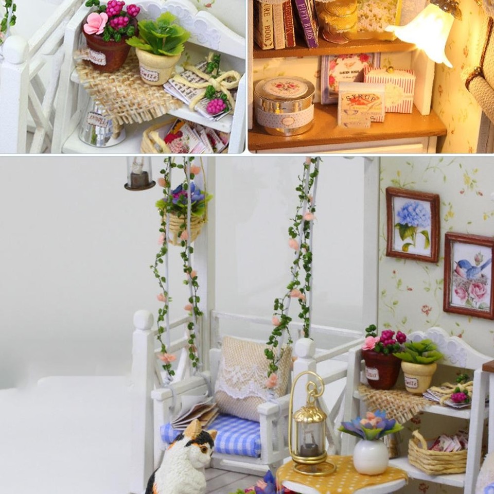 DIY Miniature House Kit – Mini Doll House Model Tiny Home Build Diorama ...