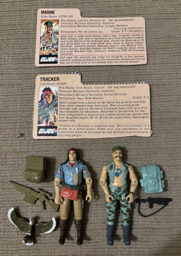 Vintage 1984 GI Joe Spirit & Gung Ho 100% Complete Very Nice Bright ...