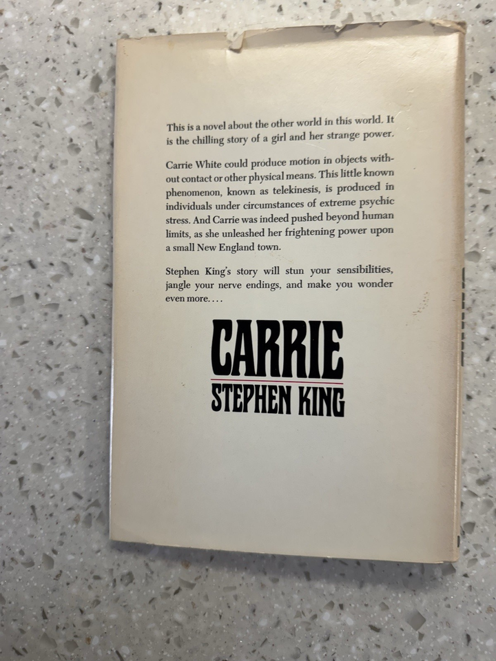 STEPHEN KING CARRIE 1ST EDITION EARLY PRINT $13.95 KEY BOOK MUST SEE | eBay
