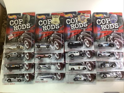 Hot Wheels Cop Rods Police Cruisers Complete Series 1 All New x16 Cars ...