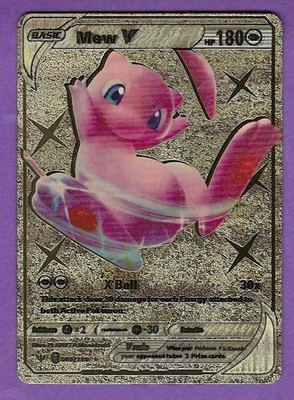 2020 Pokemon - Mew V Gold Foil Hp 180 - X Ball 30x (Super Rare) | eBay