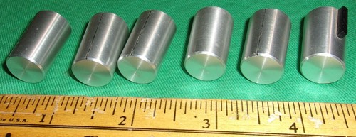 (6) Aluminum Radio Stereo Hi Fi Knobs (for round split spline shafts 1/ ...
