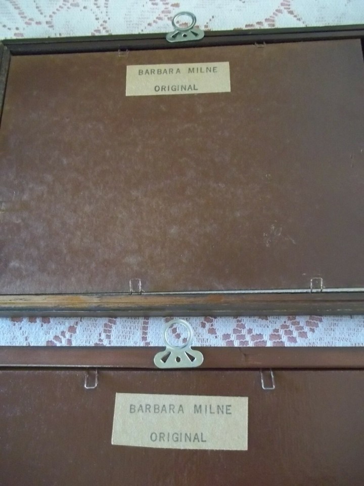 BARBARA MILNE Signed Original Watercolor drawing Animal Art Humorous ...