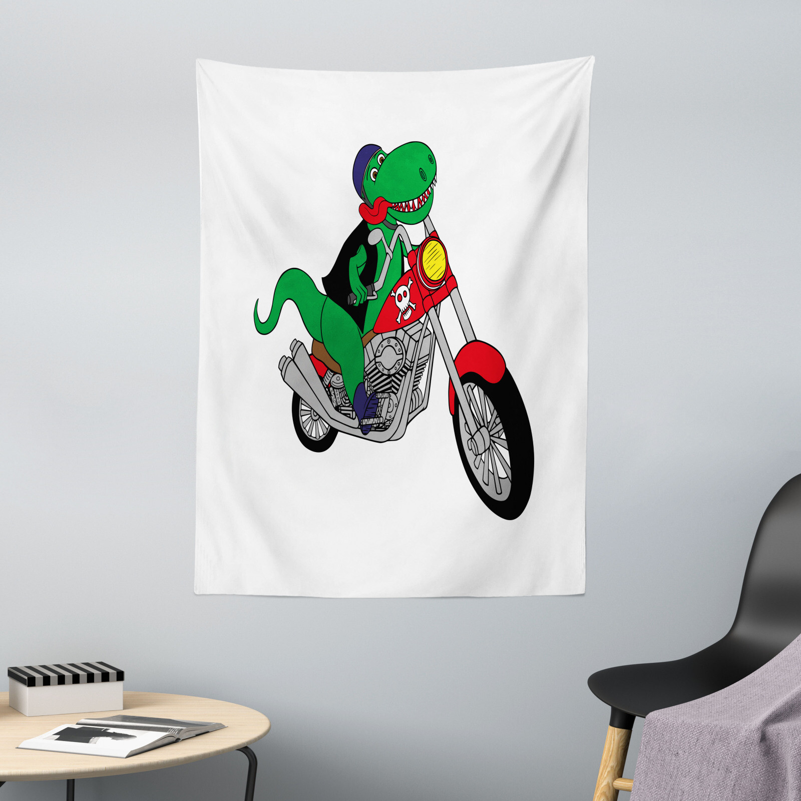 Dinosaurier-Fahrrad Mikrofaser Wandteppich Lustige Reiter-T-rex | eBay.de