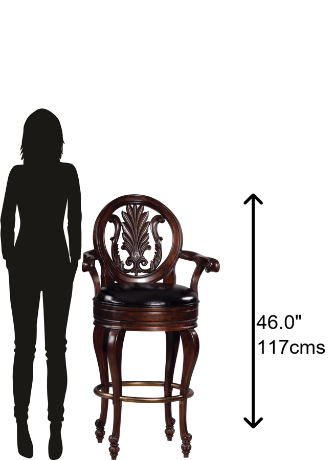 Howard Miller Niagara Bar Stool 697-001 Rustic Cherry Finish Antique Bar Chair 20867970018 | eBay