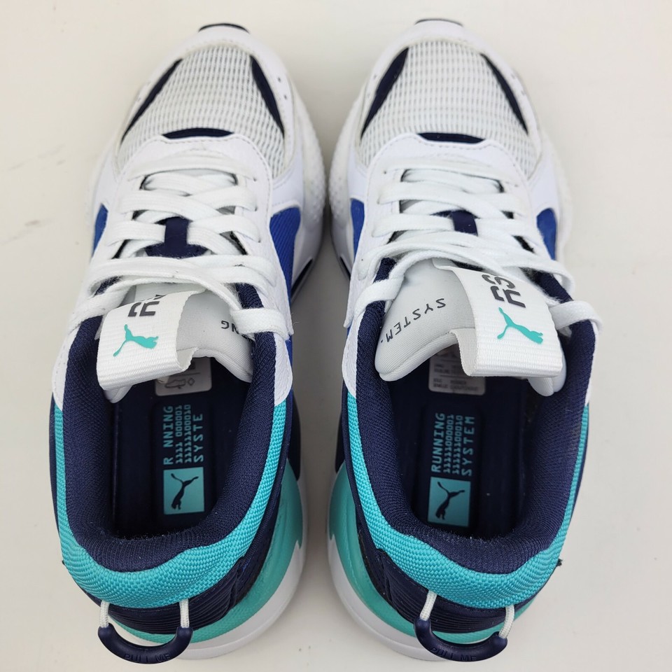 PUMA Men's RS-X Hard Drive Sneakers 369818-02 White/Galaxy Blue (Size ...