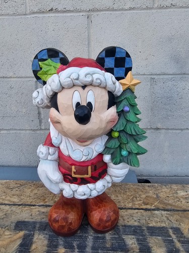 Jim Shore Christmas Large 17" Mickey Mouse Santa Porch Greeter | eBay