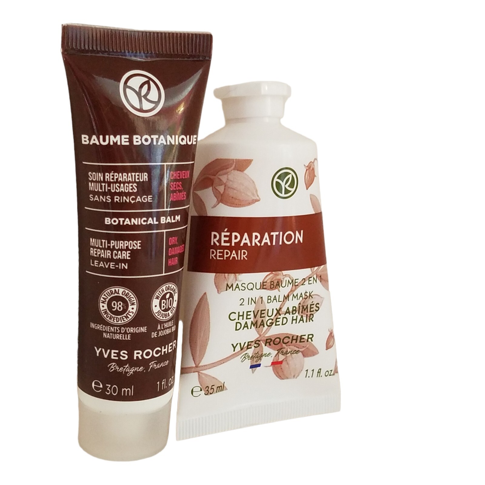 MINI Yves Rocher BOTANICAL BALM & REPAIR MASK Damaged Hair Unisex 1 fl ...