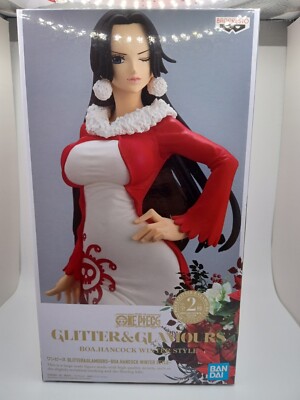 New Banpresto One Piece Glitter & Glamours Boa Hancock Red Winter Style ...