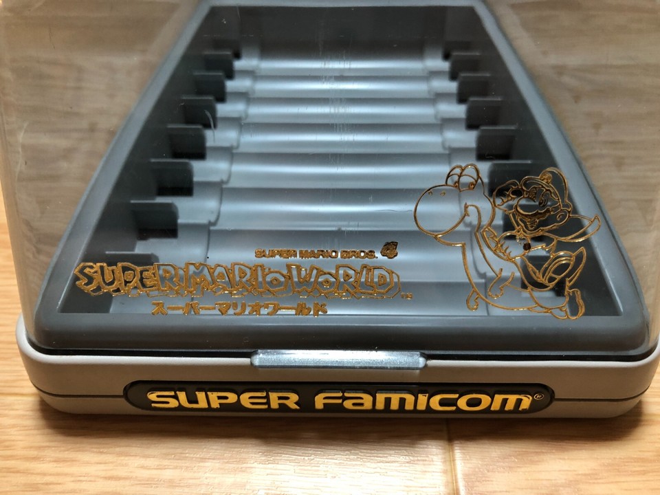 Super Famicom CARTRIDGE CASE Super Mario World Ver 8 Storage Nintendo ...