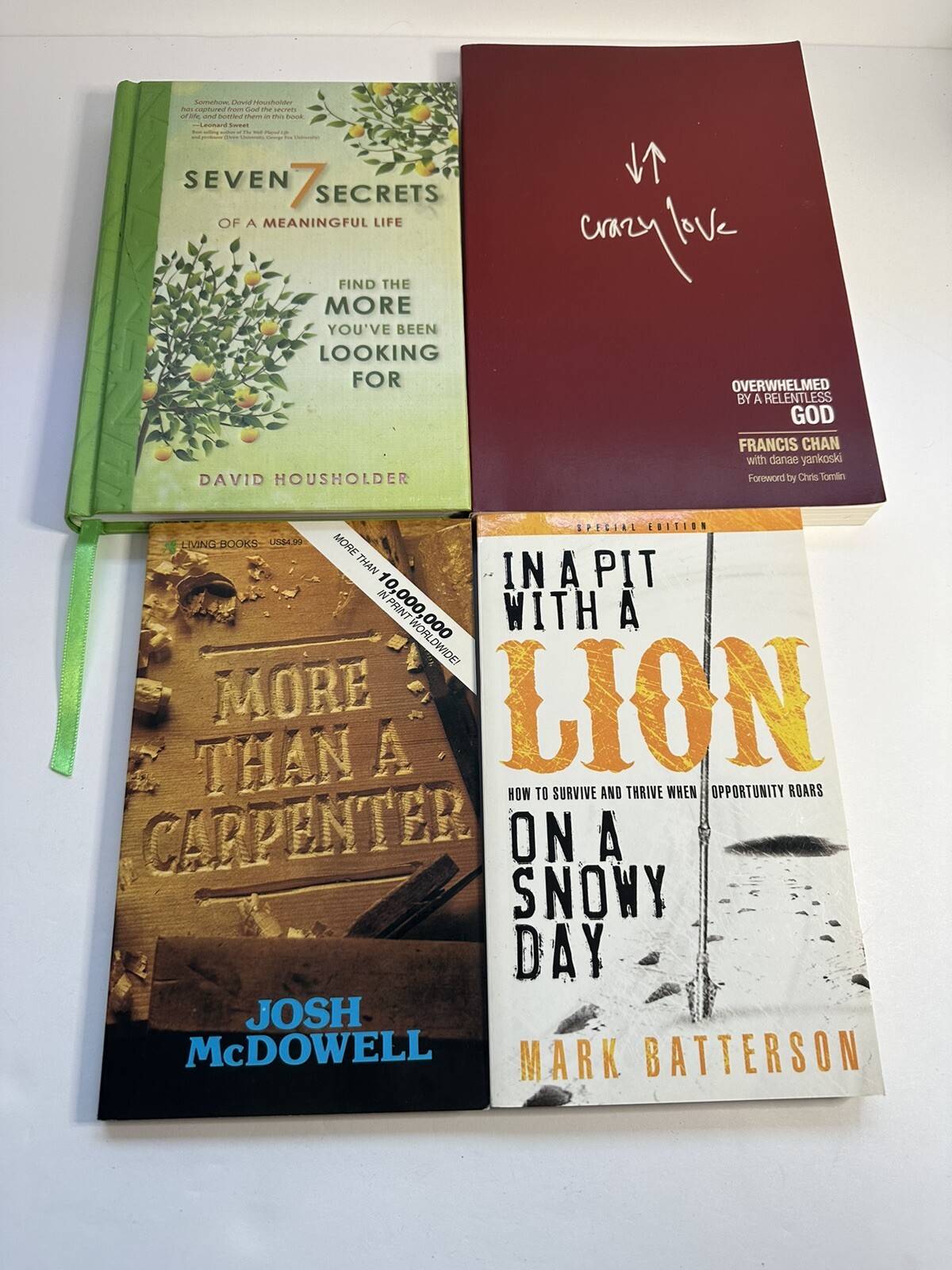 4 spiritual christian inspirational books Chan Mcdowell Housholder ...