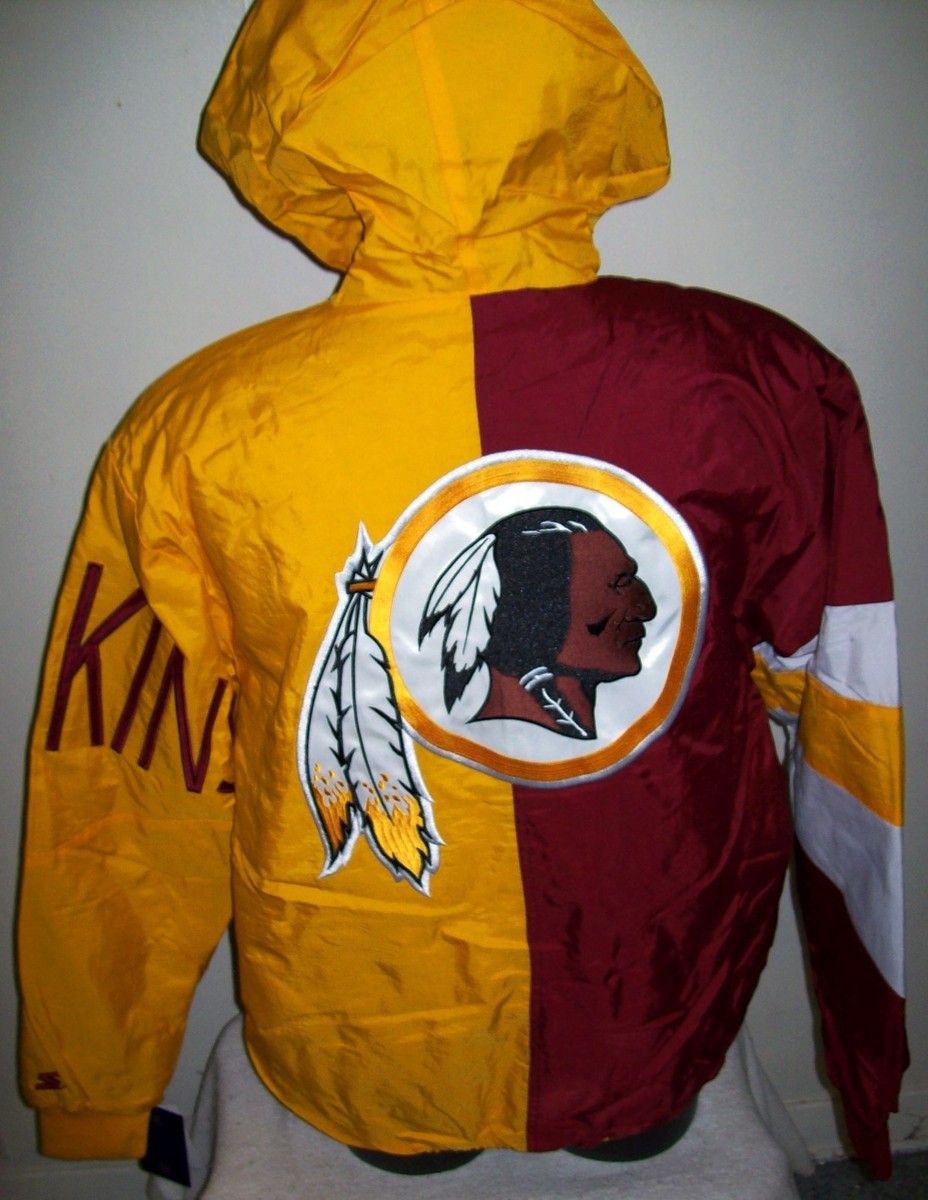 Washington Redskins Starter Jacket Hooded Winter Big Man's Washington Redskins Starter Jacket Hooded Winter Big Man's