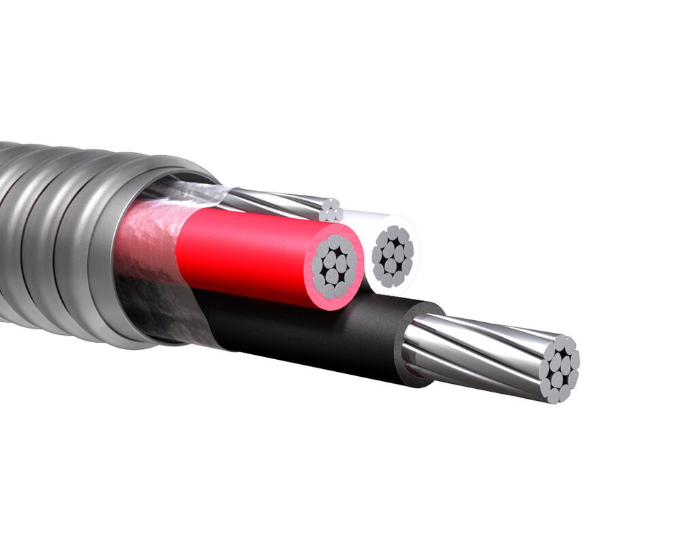 6/3 With Ground Type MC Aluminum Conductor Metal Clad Cable 600V | eBay