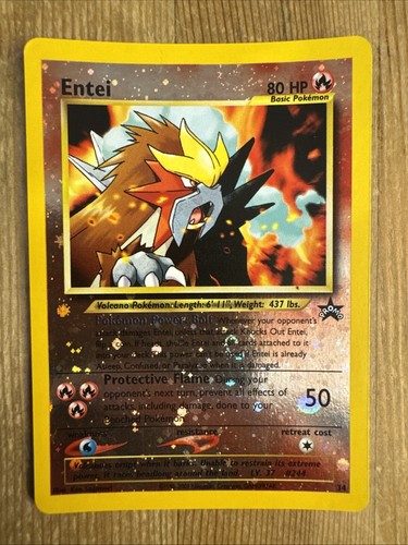 Pokémon TCG Entei Wizards Black Star Promos 34 Holo Promo LP/Swirls | eBay