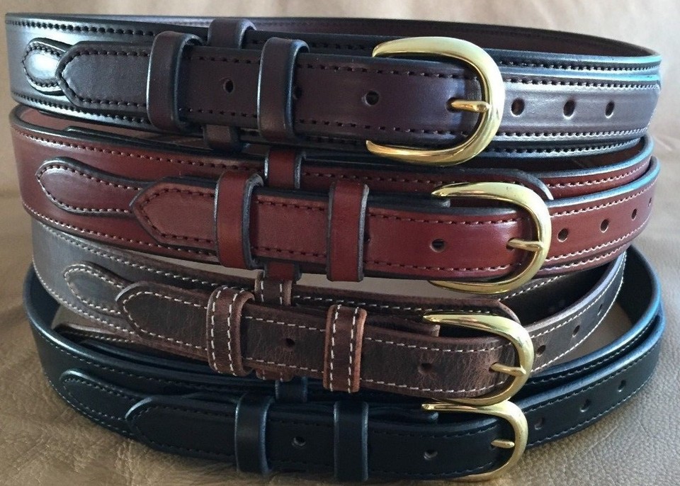 1-1/2 AMISH HANDMADE WESTERN COWBOY TEXAS RANGER STYLE LEATHER BELT 1.5 ...