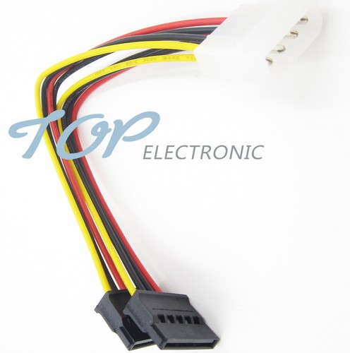 5PCS 4 Pin IDE Molex to 2 Serial ATA SATA Hard Drive Power Adapter ...