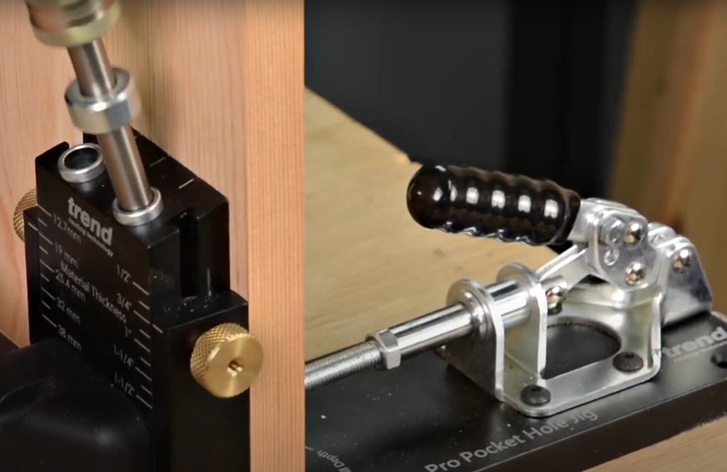 Trend KWJ/P/TCL Worktop Pro Jig Track F Clamps T-Bar Clamp Adjustable ...