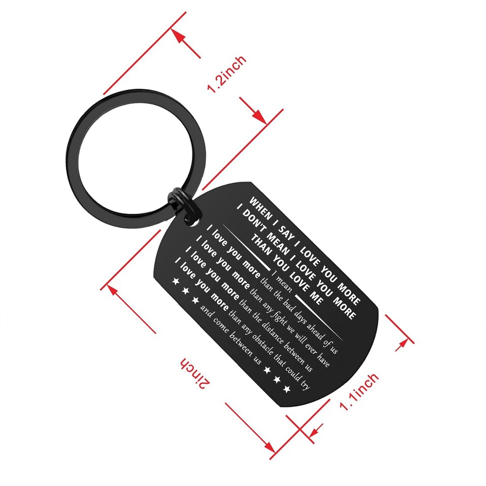 I Love You Most Keychain - Anniversary Keychain for Men Love Gifts for ...