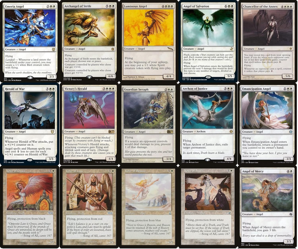 Elite Custom Angel Commander Deck - 100 Cards for MTG EDH Play ...