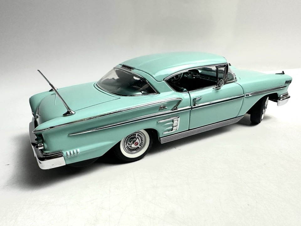 Aqua Colored 1958 Chevy Impala Sport Coupe 50th Anniversary 1:24 scale ...