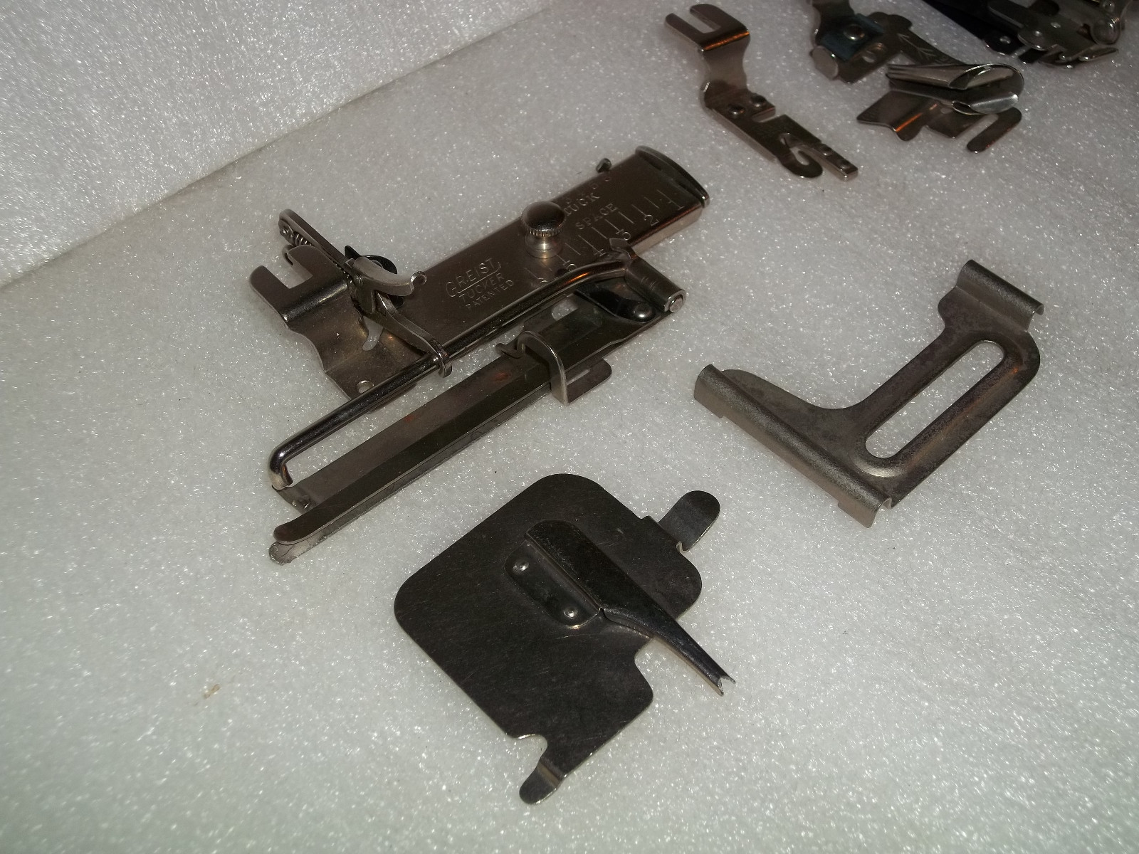 Greist Rotary sewing machine Attachments Tucker Ruffler | eBay