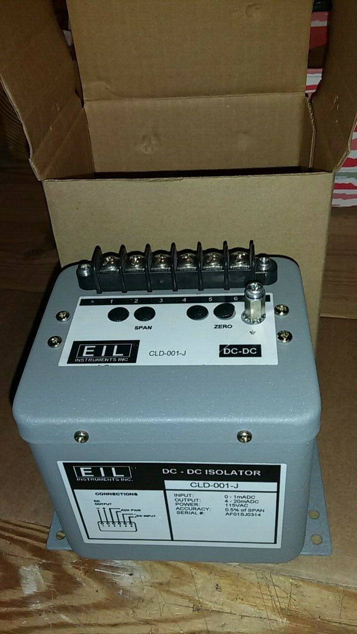 EIL INSTRUMENTS CLD-001-J ISOLATION TRANSDUCER New Open Box 0-1mAdc 4 ...