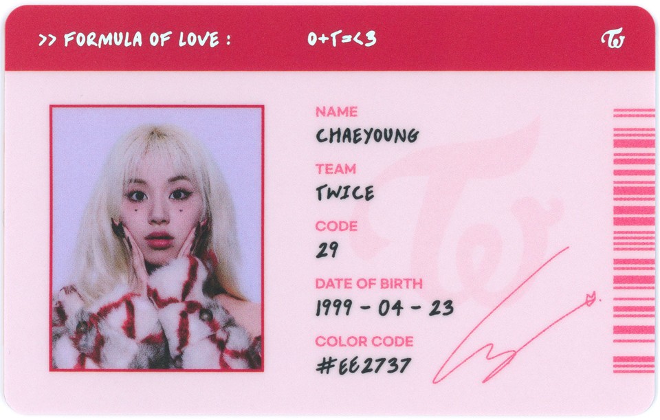 TWICE FORMULA OF LOVE SCIENTIST ID CARD OFFICIAL PHOTOCARD PAD | eBay