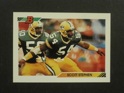 1992 BOWMAN SCOTT STEPHEN GREEN BAY PACKERS CARD #543!!! COMBINED ...