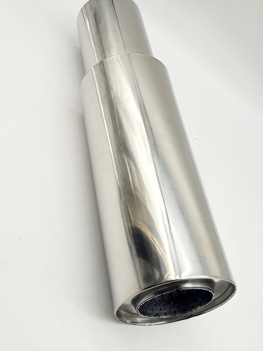 Exhaust Tips 3 Inch Inlet 5" Jap Style Tip Box Exhaust Muffler - 3 ...