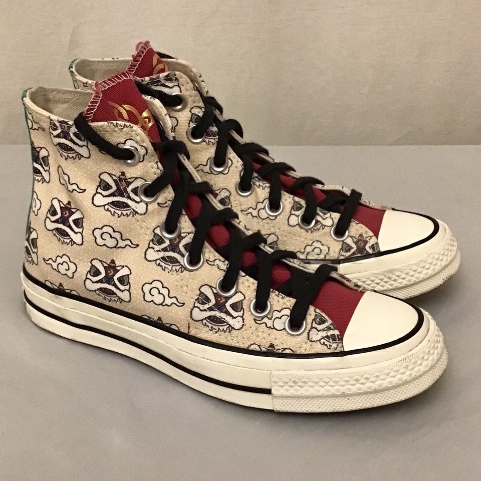Converse 6.5 Chinese Dragon High Top Women’s Sneakers Polynesian Aztec ...