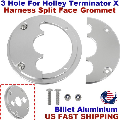 3 Hole For Holley Terminator X Firewall LS Harness Grommet Split Face ...