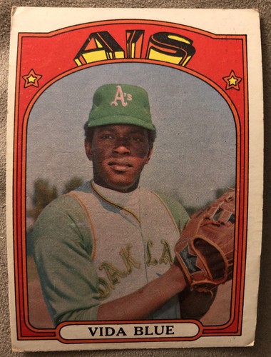 1972 Topps Vida Blue Baseball Card #169 Oakland Athletics HOF Low Grade ...