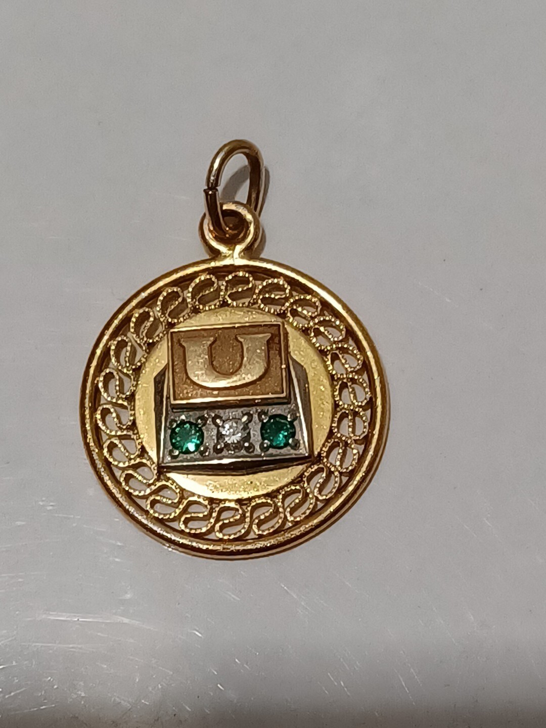 Vintage 12k Goldfilled Genuine Diamond Emeralds Penda… - Gem