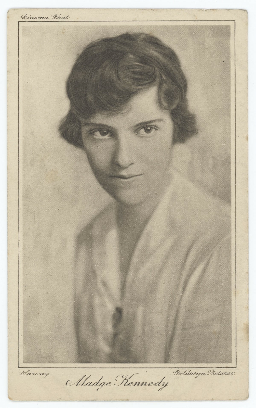Silent Movie Actress Madge Kennedy Cinema Chat Photo Card | eBay