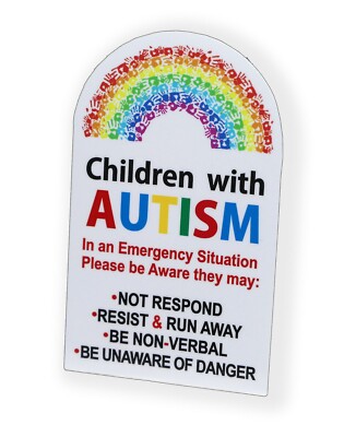 Autistic CHILDREN Sticker Autism Safety Alert Car Vehicle Window Bumper ...