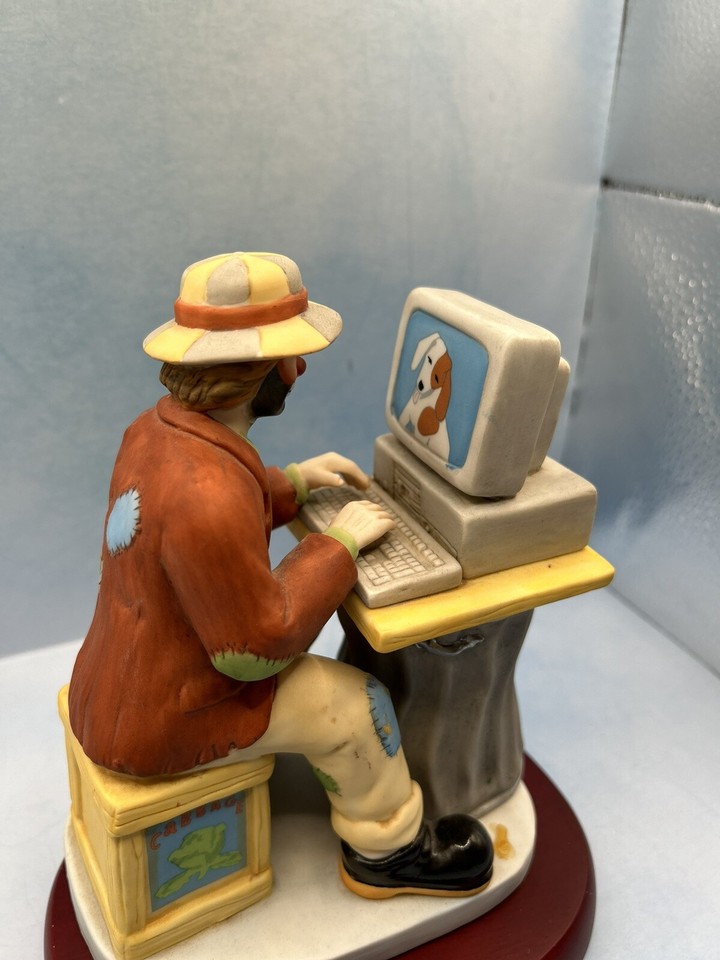 Flambro Exclusive Emmett Kelly Jr. Hobo Clown The Computer Whiz with ...