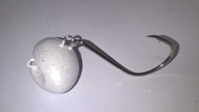 4 SHEEPSHEAD JIGS Pearl White ALL WEIGHTS 2/0 4/0 hook choice Hogfish ...