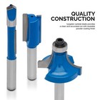 15 PC 1/4” Shank Tungsten Carbide Router Bit Set for Woodworking With ...