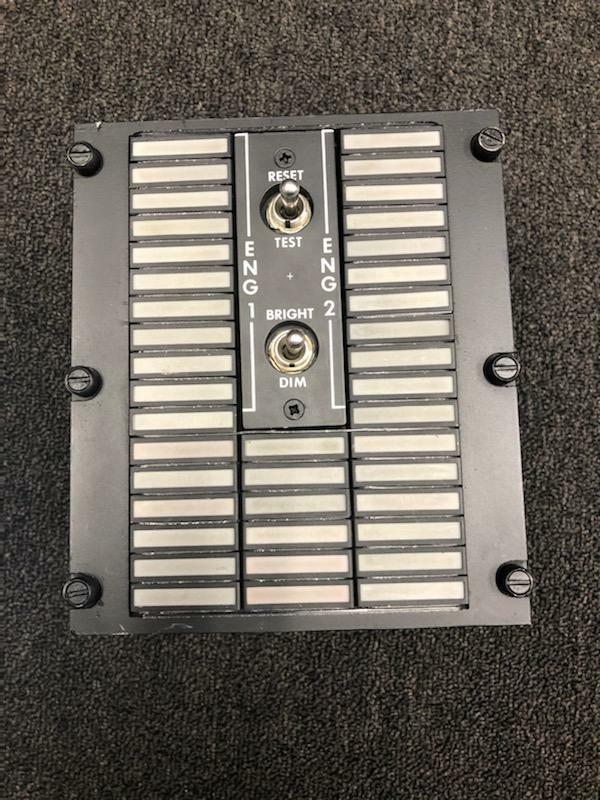 BELL HELICOPTER ANNUNCIATOR PANEL P/N 209-075-325-45 8130-3 # 23887-1 ...