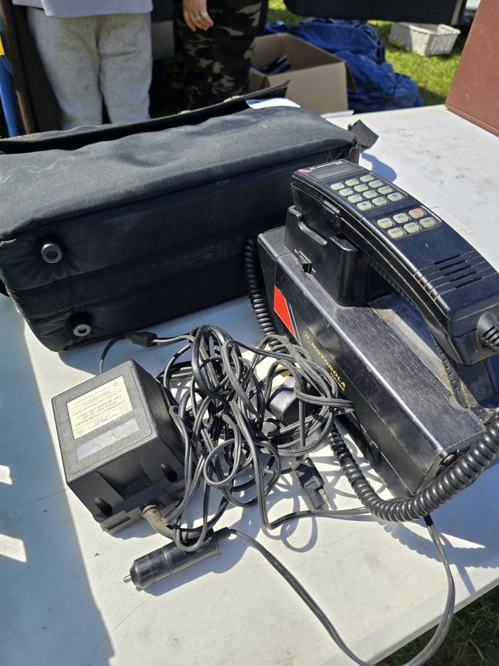 VINTAGE MOTOROLA 4800X MOBILE TRANSPORTABLE BRICK PHONE RARE PROP 1989 ...