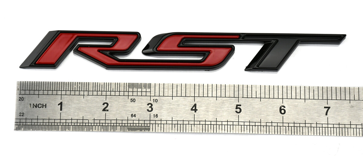 1x RST Fender Tailgate Emblem Badge for 2019-2021 Silverado Black Red ...