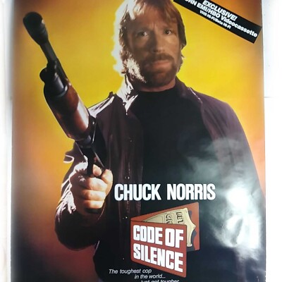 1985 Code of Silence VHS/Beta Release Poster 27 x 40 Chuck Norris | eBay