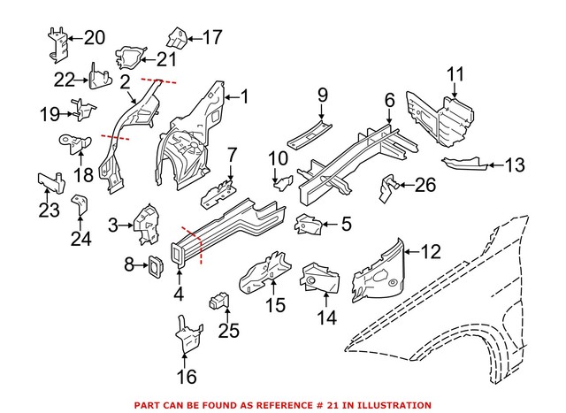 BMW OEM 14-16 X5 Fender-mount Bracket 41117159145 for sale online | eBay