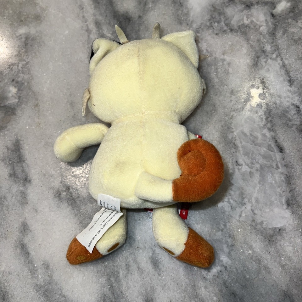 Vintage 1998 Pokemon #52 MEOWTH Nintendo Hasbro Beanie Plush 6" With ...