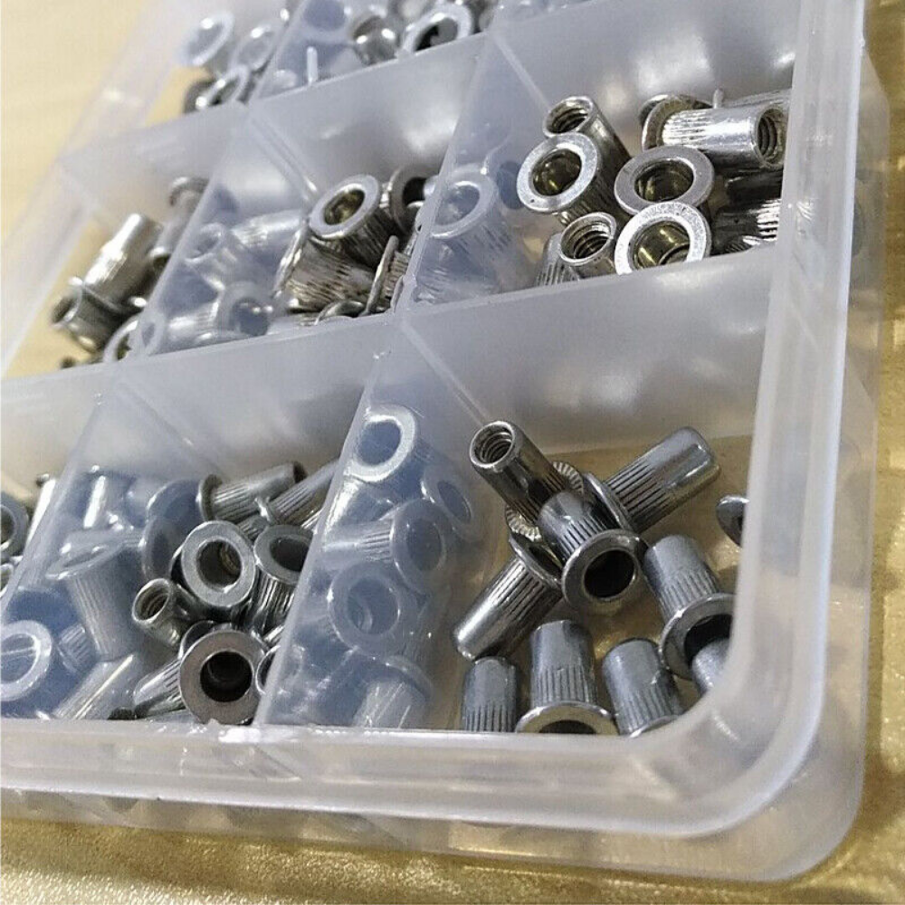 150Pcs M3 M4 M5 M6 M8 Aluminum Rivet Nut Kits Metric Flange Nutsert ...