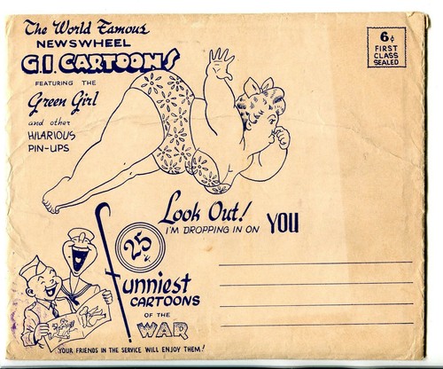 GI CARTOONS BOOK #1 1944-1ST ISSUE-WWII-COMIC BOOK PIN-UPS-SOUTHERN ...