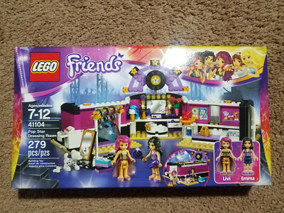 Brand NEW Sealed Lego Friends Pop Star Dressing Room 279 Pieces 41104 ...