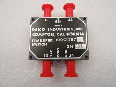 RF COXIAL PIN DOIDE TRANSFER SWITCH DAICO INDUSTRIES 20-600MHZ | eBay